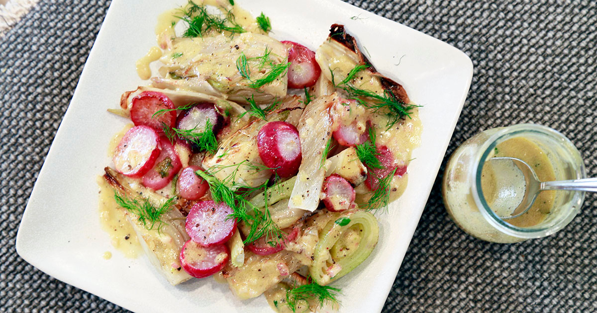 Roasted Fennel, Radish & Leeks - The Ravenous Bunny